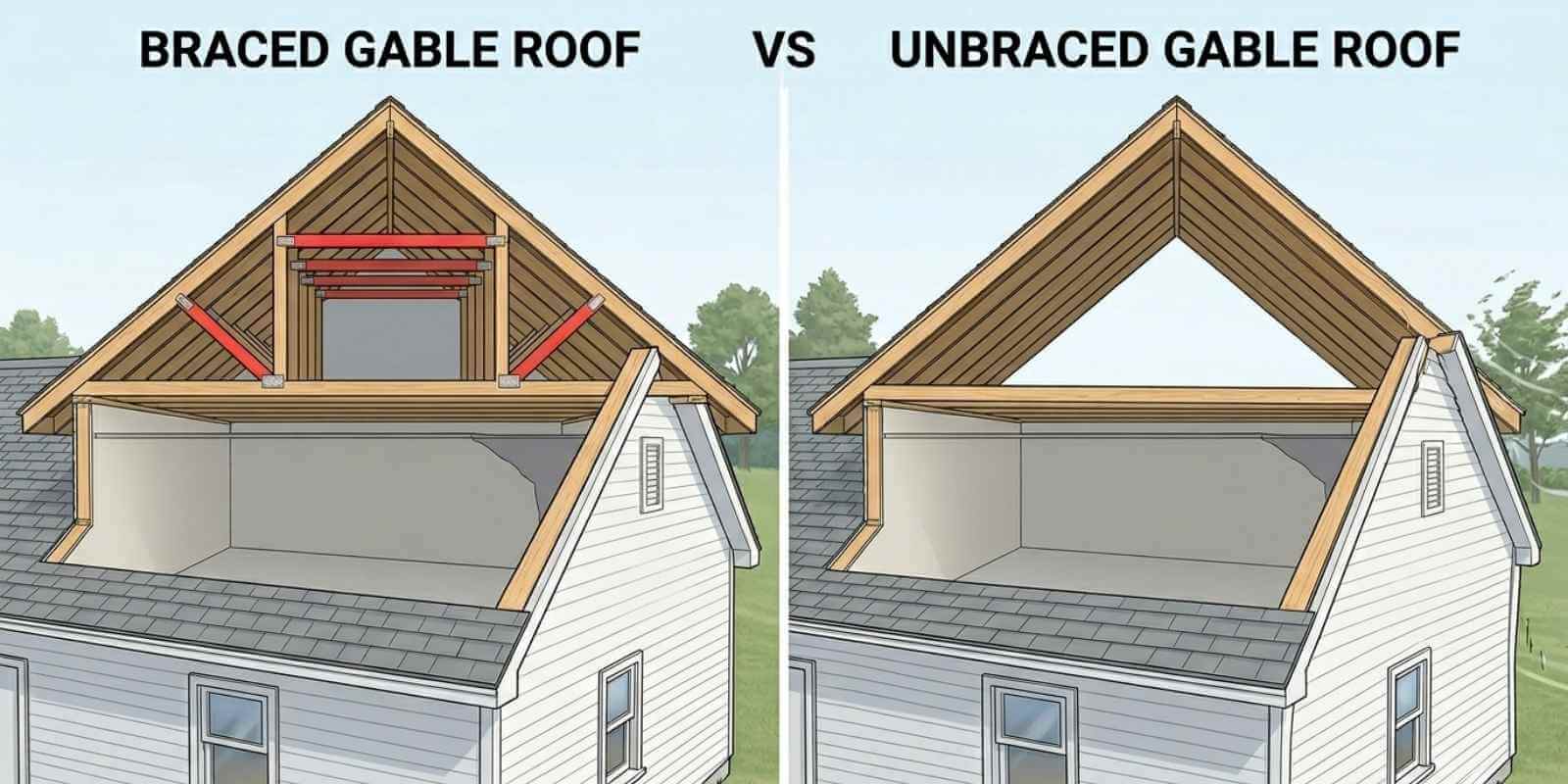 Gable Roof Braced vs Unbraced Guide for Florida Homes